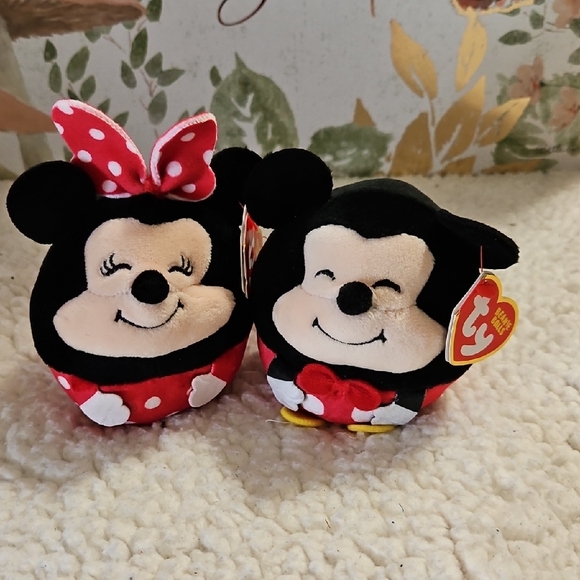 Disney | Toys | Nwtdisney Ty Beanie Babies Mickey Mouse And Minnie ...